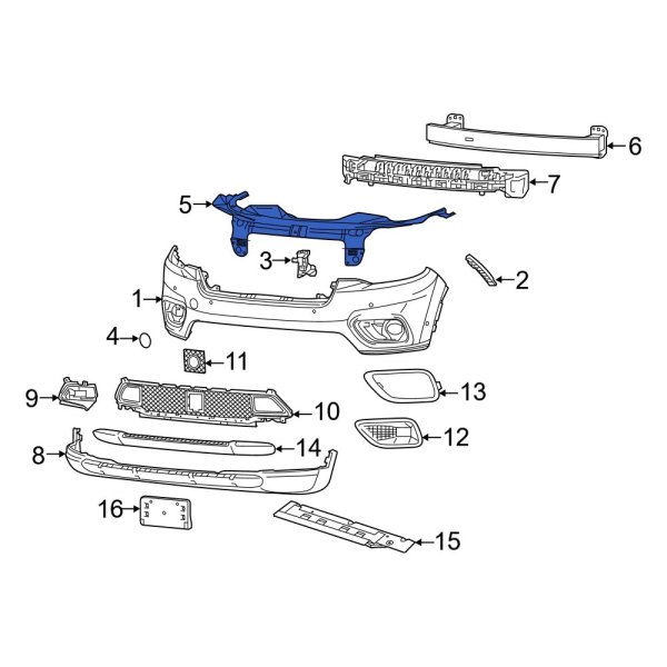 Jeep OE 68437115AA - Front Radiator Support Access Cover