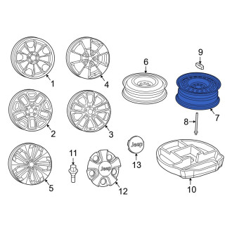 Jeep Cherokee OEM Wheels & Tires | Lug Nuts, TPMS Sensors — CARiD.com