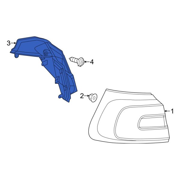 Jeep OE 68233207AA - Left Tail Light Bracket