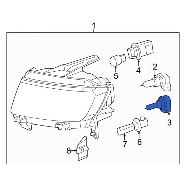 Jeep OE L09005HL - Front Headlight Bulb