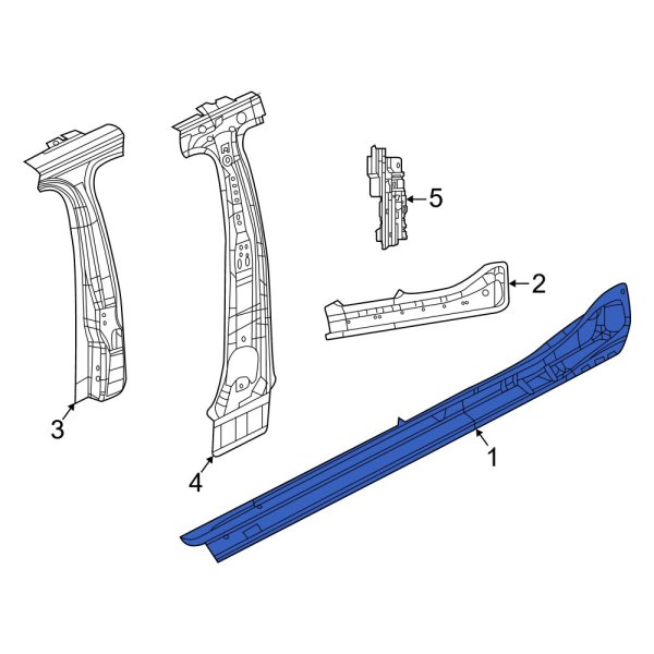 Jeep OE 68458233AB - Left Rocker Panel