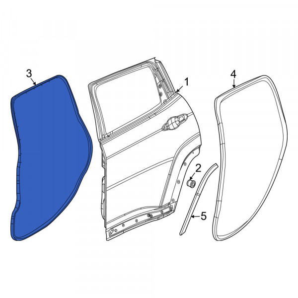 Jeep OE 68242121AA - Rear Left Outer Door Seal