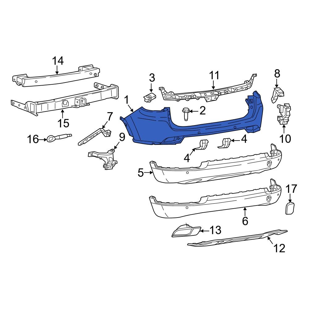 Jeep OE 6WQ73RXFAA - Front Lower Bumper Cover