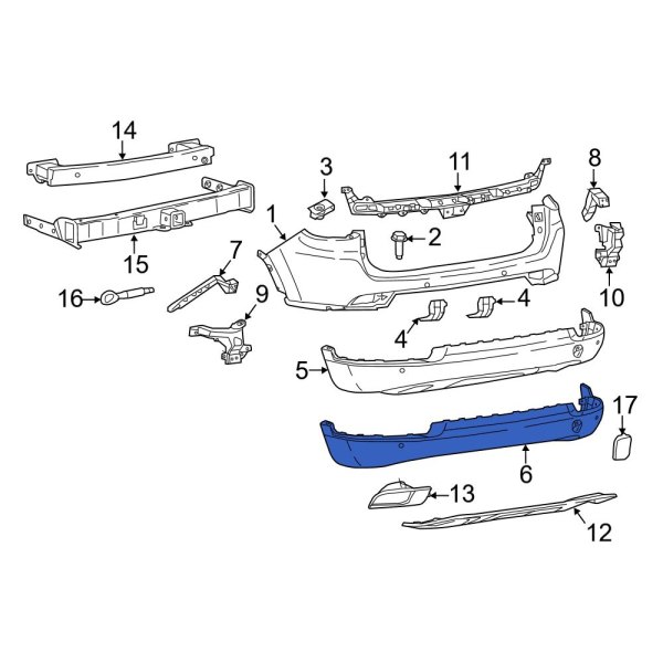 Jeep OE 68351543AA - Front Lower Bumper Cover