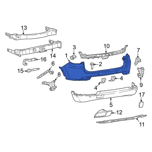 Jeep OE 68552478AA - Front Lower Bumper Cover