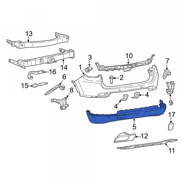 Jeep OE 68351543AA - Front Lower Bumper Cover