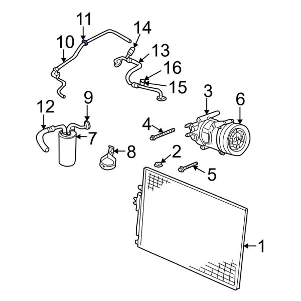 Jeep OE 56021384 - A/C Refrigerant Line Bracket