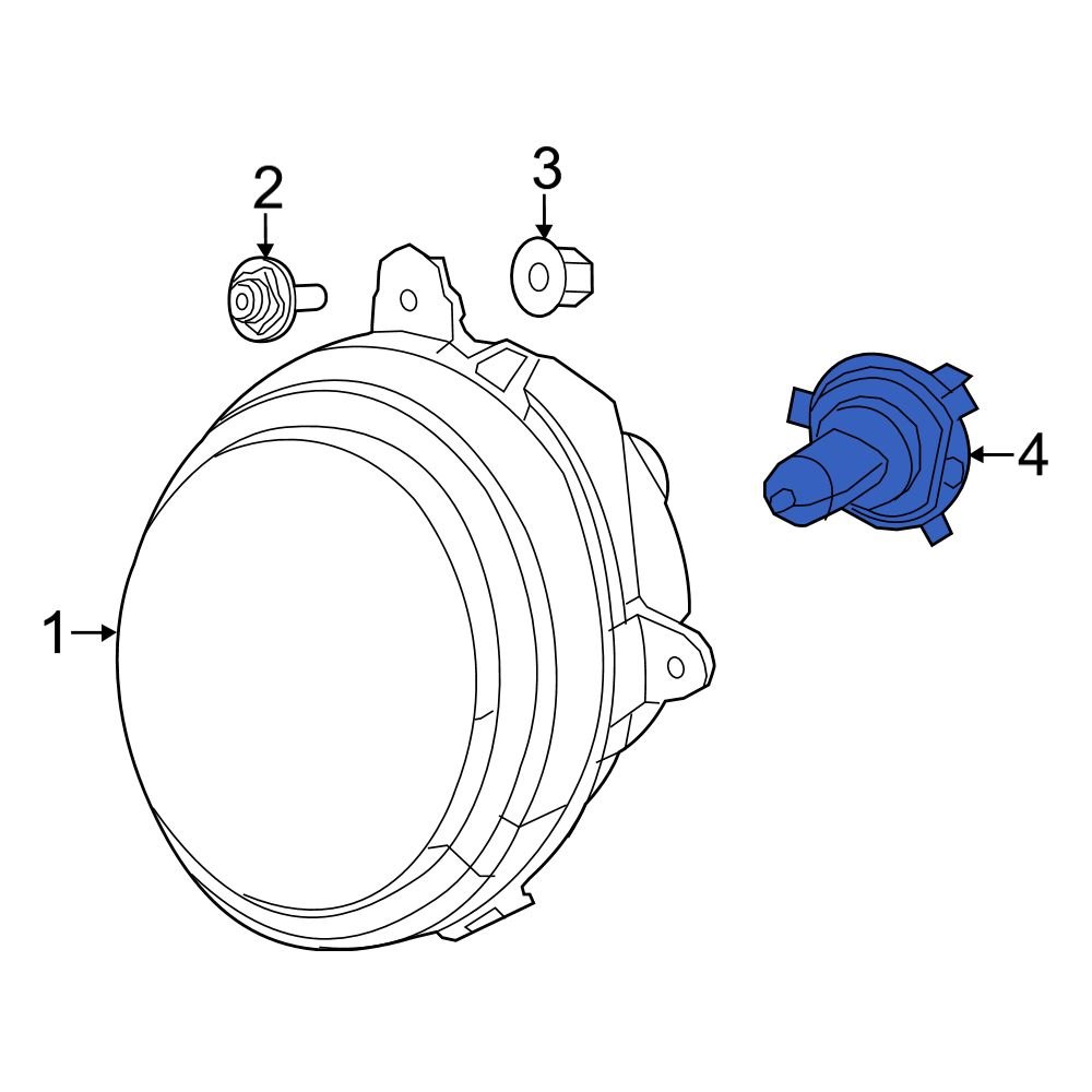 Jeep OE 68604855AA - Front Headlight Bulb