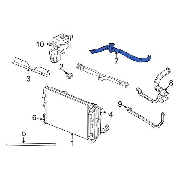 Jeep OE 5058482AH - Upper Radiator Coolant Hose