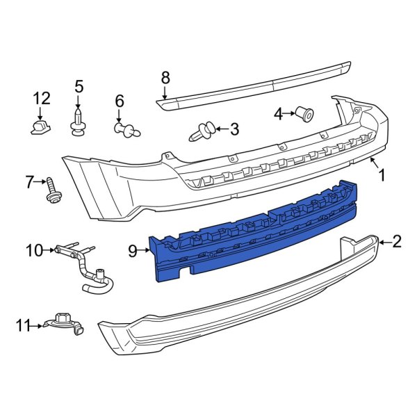 Jeep OE 68091517AA - Rear Bumper Impact Absorber
