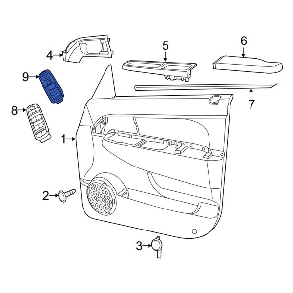 Jeep OE 4602632AH - Front Left Door Window Switch