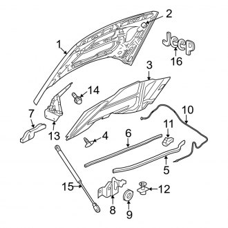 2007 Jeep Commander OEM Body Hoods | CARiD