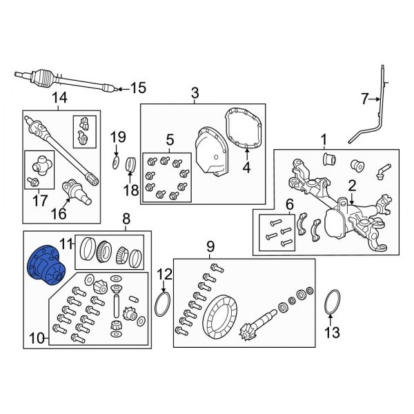 Jeep OE 68639141AA - Front Differential Carrier