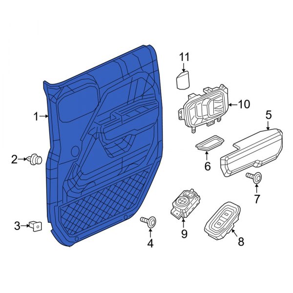 Jeep OE 68280999AD - Rear Left Outer Door Outer Panel