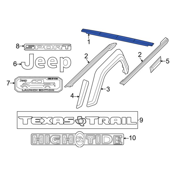 Jeep OE 68343264AA - Rear Spoiler