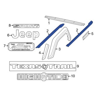 Jeep Gladiator OEM Trunks & Parts - Lids, Rear Panels | CARiD