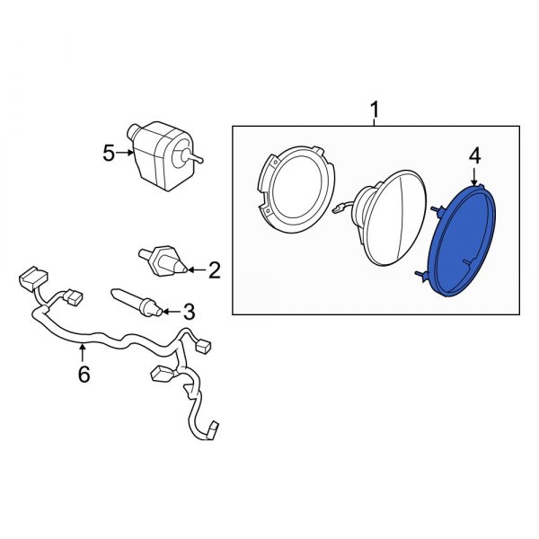 Jeep OE 68003772AA - Front Headlight Bezel