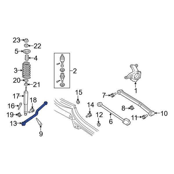 Jeep OE 52059982AG - Front Suspension Track Bar