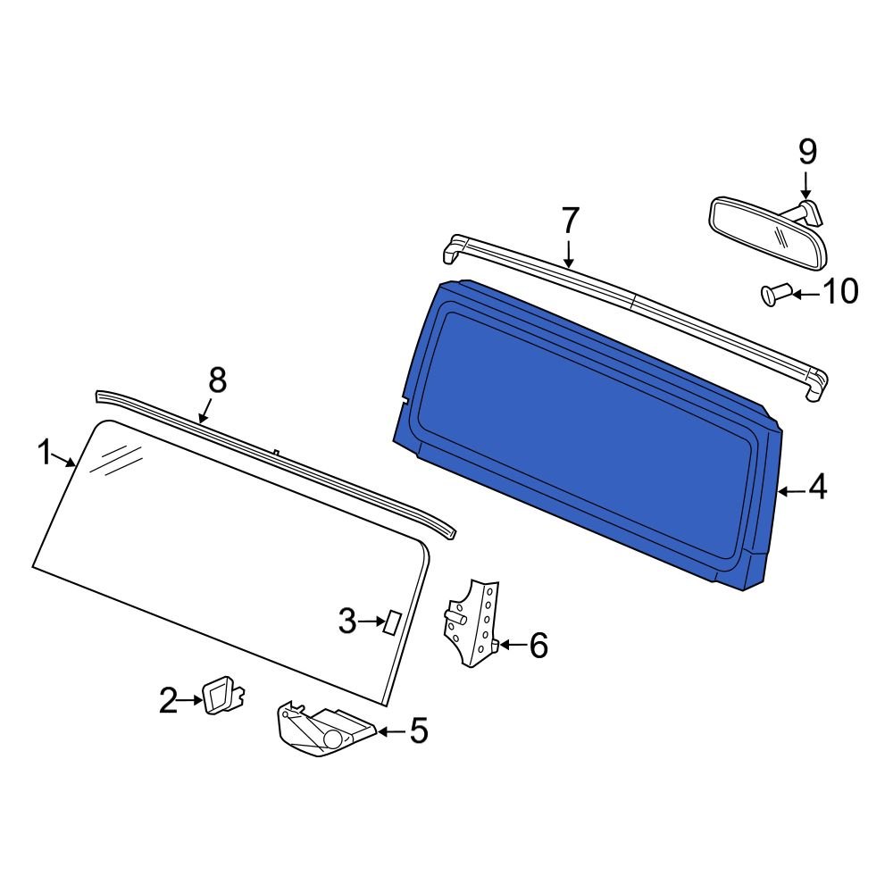 Jeep OE 68028605AN - Front Windshield Frame