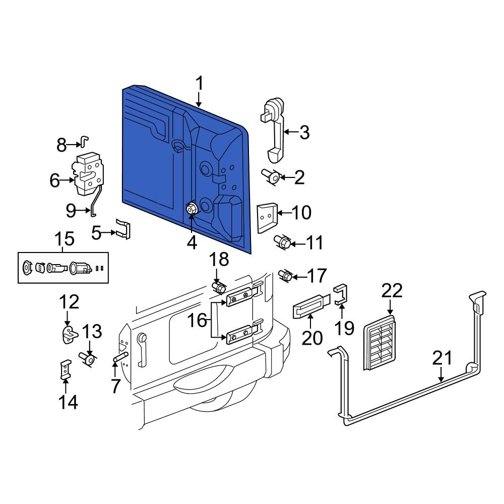 Jeep OE 68079246AB - Rear Door Shell
