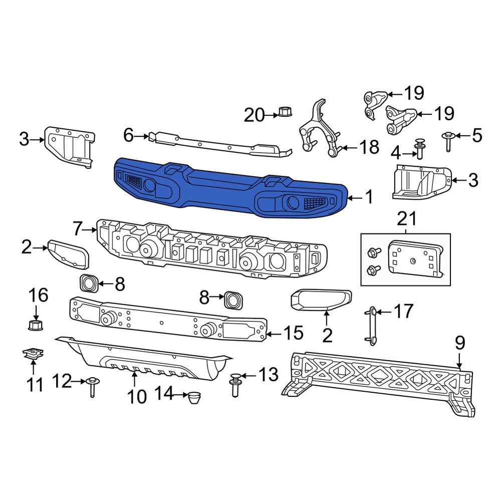 Jeep OE 6BU44RXFAB - Front Bumper Cover