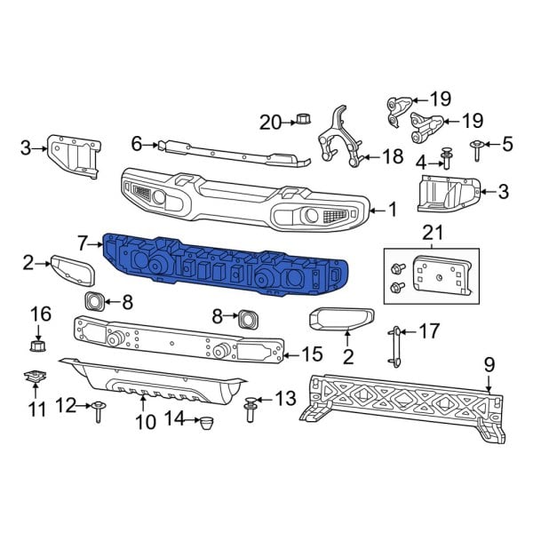 Jeep OE 68293705AC - Front Bumper Impact Absorber