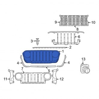 Jeep Wrangler OEM Grilles | Factory Billet & Mesh Grilles — CARiD.com