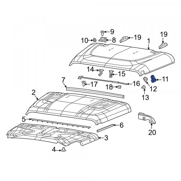 Jeep OE 68240952AF - Front Hood Latch