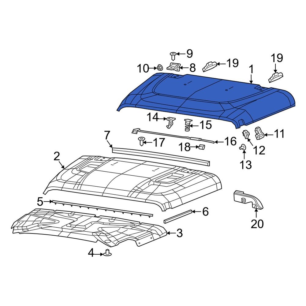 Jeep OE 5043128AC Front Hood Panel jeep-oe-5043128ac-front-hood-panel