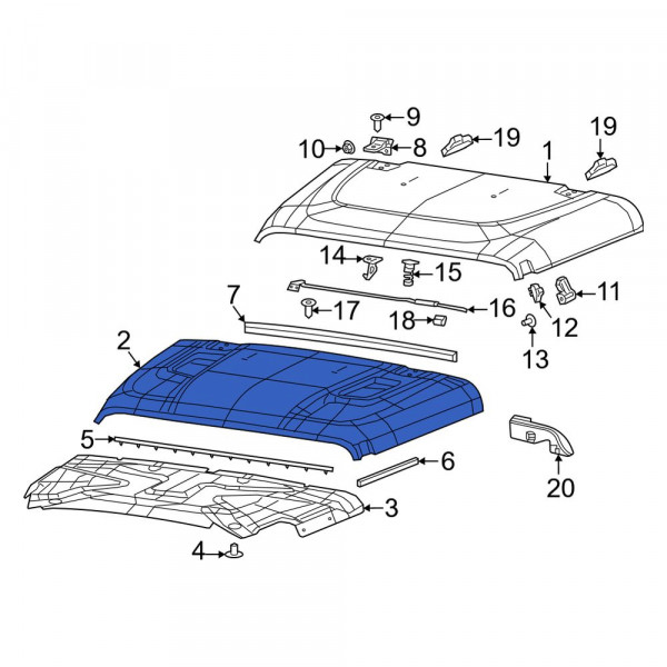 Jeep OE 68281965AF - Front Hood Panel