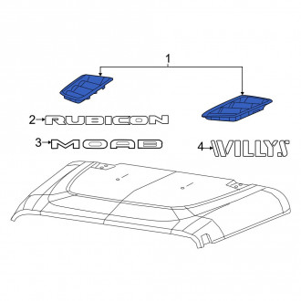 Jeep Gladiator Replacement Hood Scoops — CARiD.com