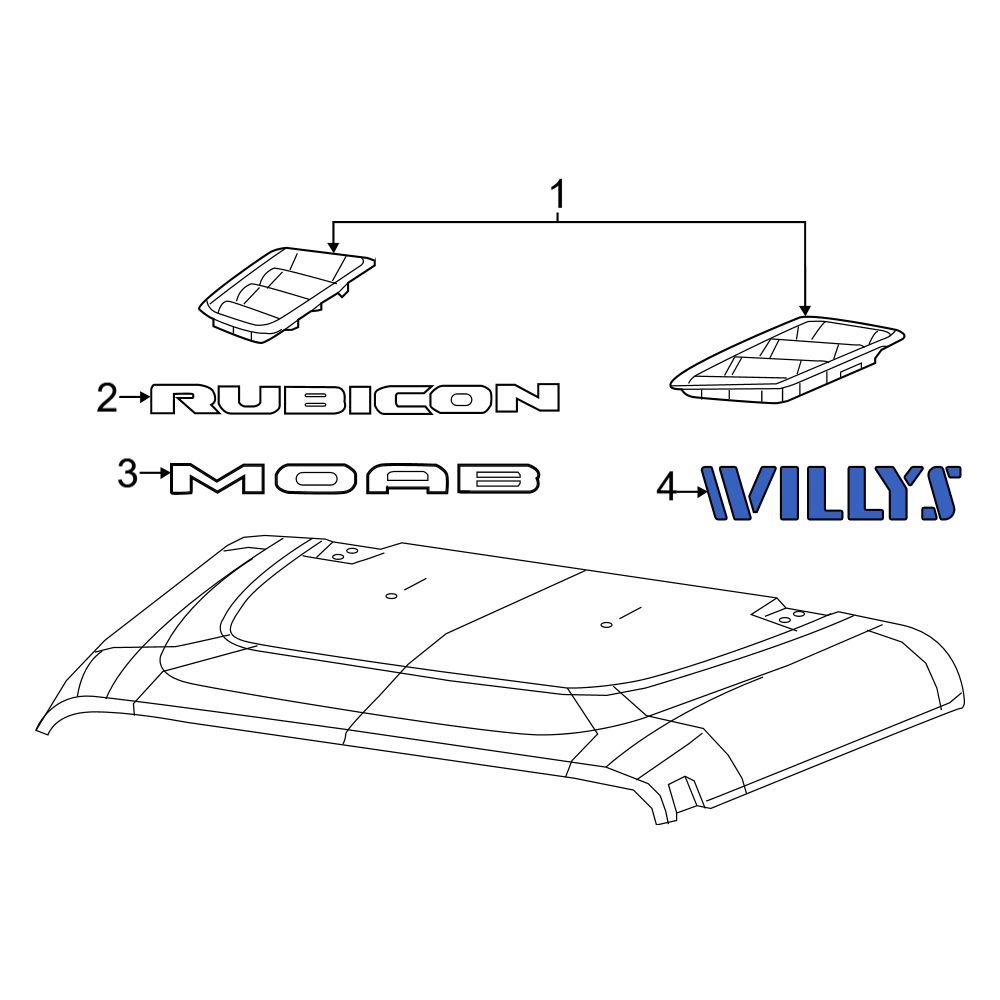 Jeep OE 68630901AA - Front Hood Decal