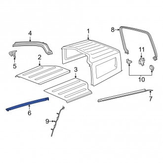 Jeep Wrangler Roof Seals & Moldings — CARiD.com