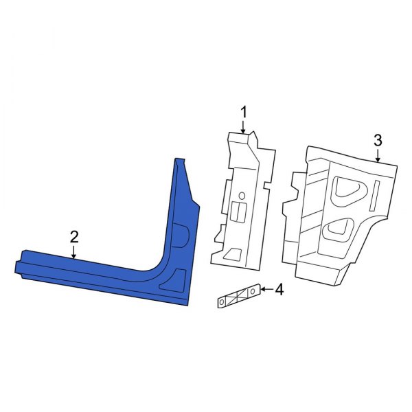 Jeep OE 68302714AC - Right Outer Body A-Pillar