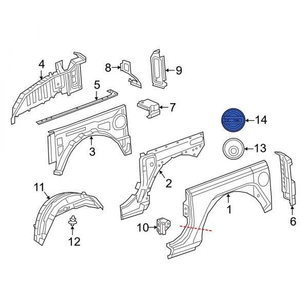 Jeep OE 68357474AC - Fuel Tank Cap