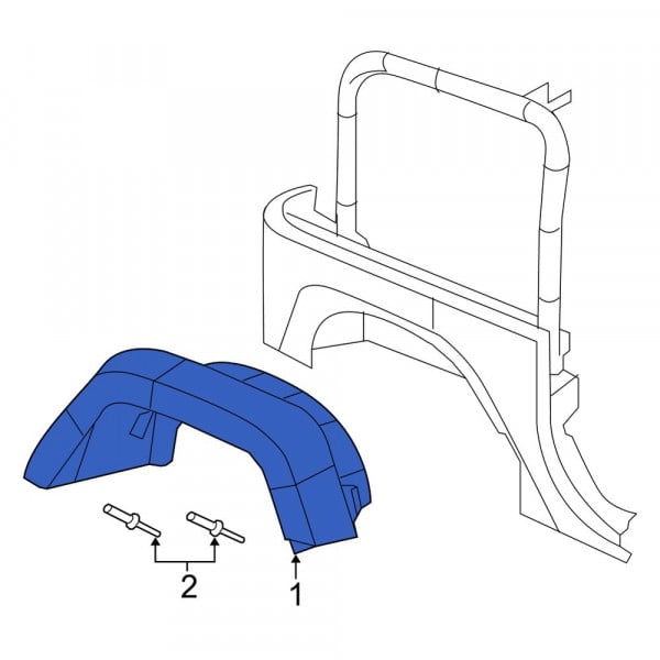 Jeep OE 68585461AA - Front Left Fender Flare