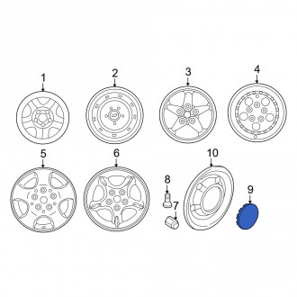 Jeep Wrangler OEM Wheel Center Caps - Emblems, Logos | CARiD