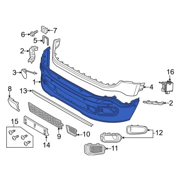 Jeep OE 5XB40LXHAA - Front Lower Bumper Cover