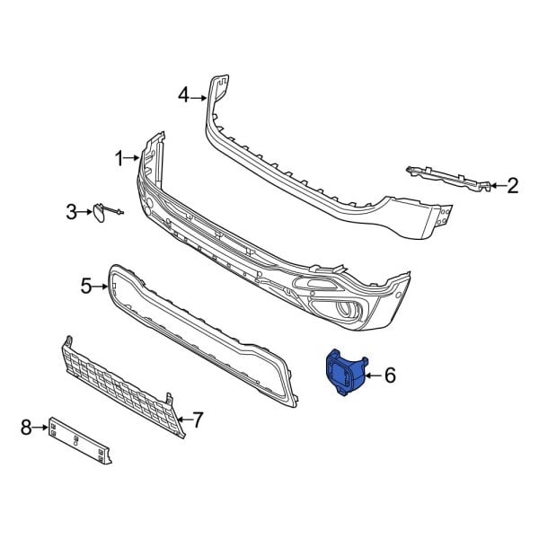 Jeep OE 68439863AA - Left Fog Light Bracket