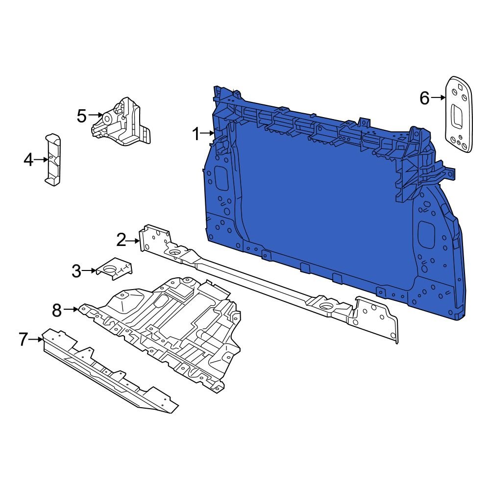 Jeep OE 68441497AA - Front Radiator Support Panel