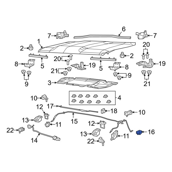 Jeep OE 68350522AA - Front Hood Release Handle