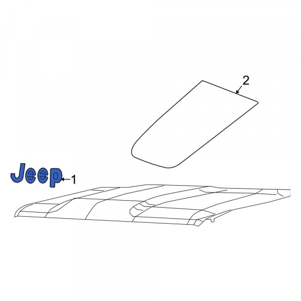 Jeep OE 68477411AA - Front Hood Emblem