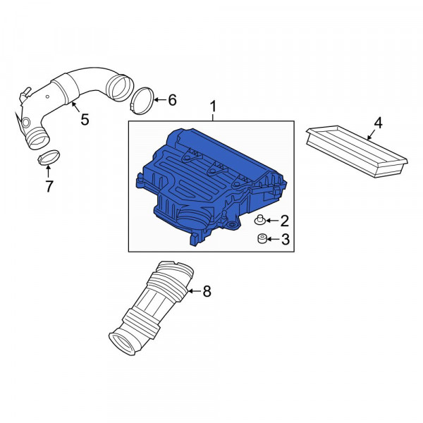 Jeep OE 68516903AA - Air Filter and Housing Assembly