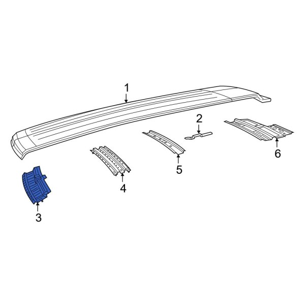 Jeep OE 68246261AA - Front Roof Header Panel