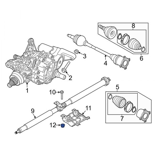 Jeep OE 6106159AA - Floor Pan Heat Shield Nut