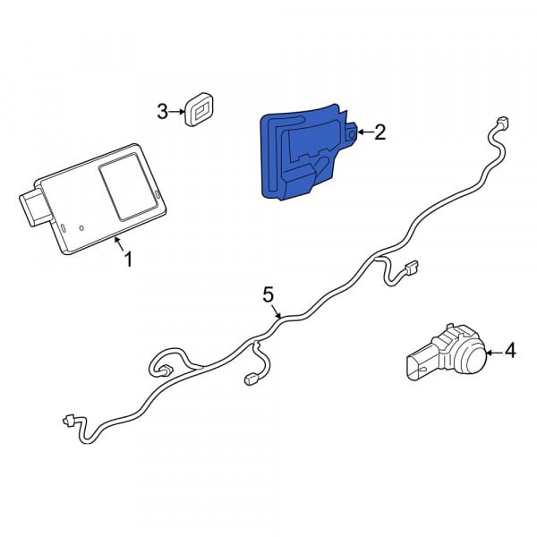 Jeep OE 68623689AA - Rear Left Blind Spot Detection System Warning ...