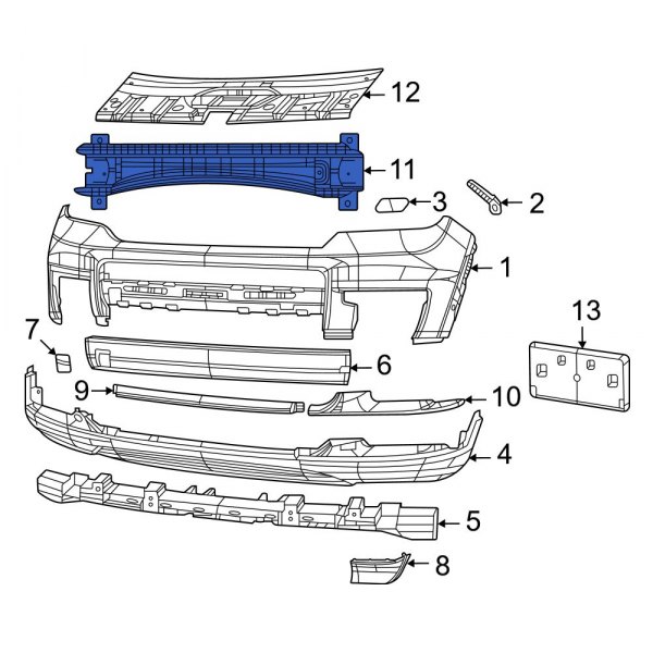 Jeep OE 68402961AC - Front Bumper Impact Bar