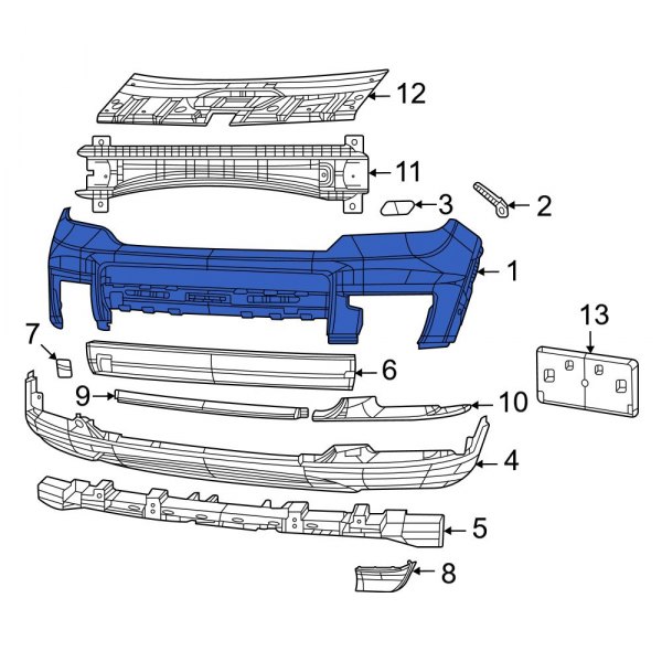 Jeep OE 68538438AA - Front Upper Bumper Cover