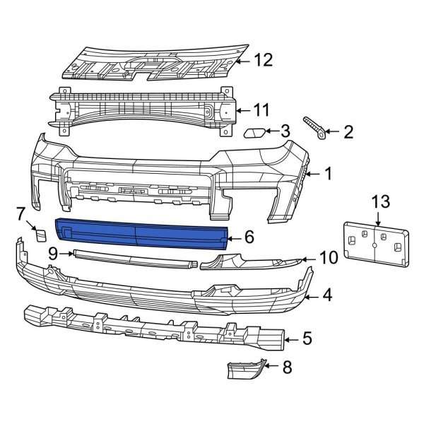 Jeep OE 68585411AA - Front Bumper Cover Spacer Panel