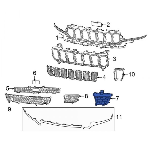 Jeep OE 68408711AB - Front Grille Cap